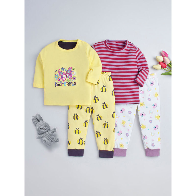 Buy Hopscotch 2-Pack Pure Cotton All Over Print T-shirt and Pants Online