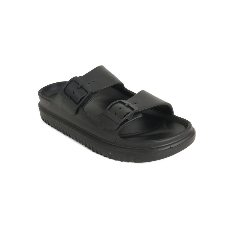 Buy MOZAFIA Womens Black Sliders Online