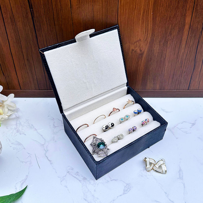 Buy La Trove Blue Luxury Ring Organizer Box Online