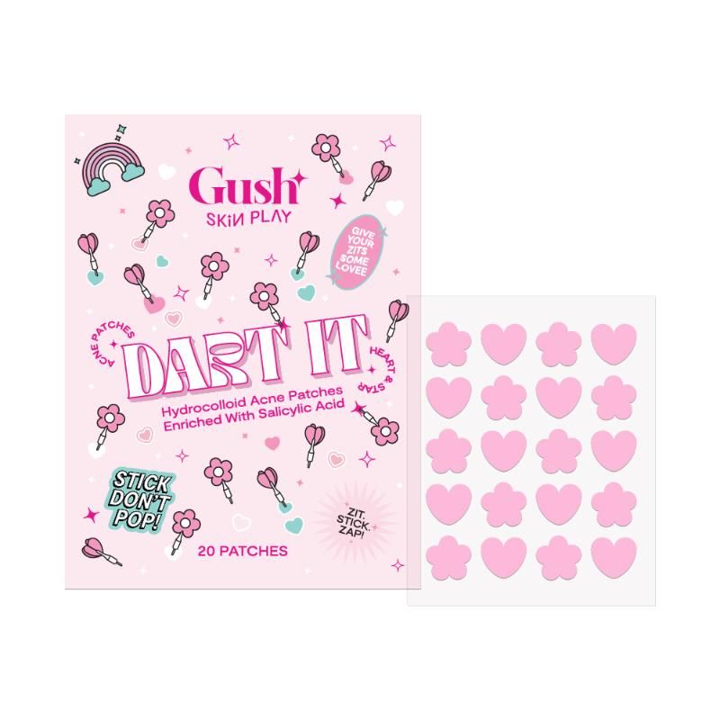 Buy Gush Beauty Dart It Hydrocolloid Pimple Patches - Baby Pink Heart ...