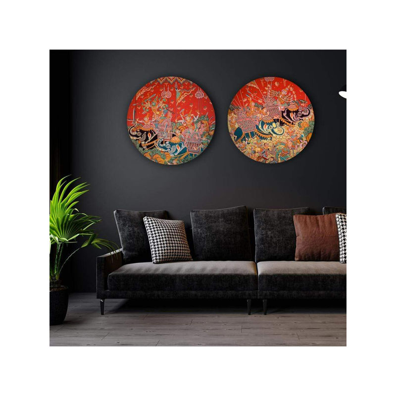 Buy The Artment Caught In Action Canvas Set Of 2 Matte Finishbrown ...