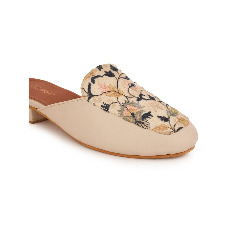 Buy EK_agga Solid Cream Mules (UK 10) Online