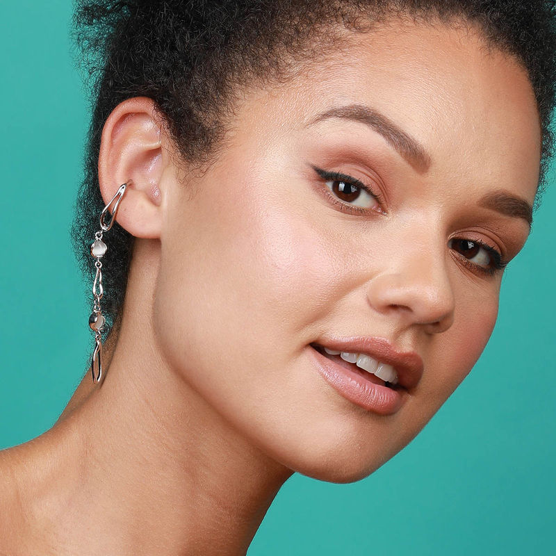 Buy SOHI Cascading Stars Celestial Drop Earrings Online