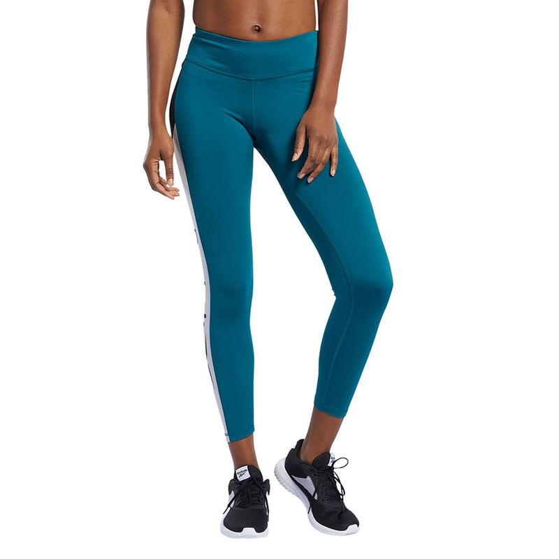 Buy Reebok Wor Logo Solid Tights - Teal Online
