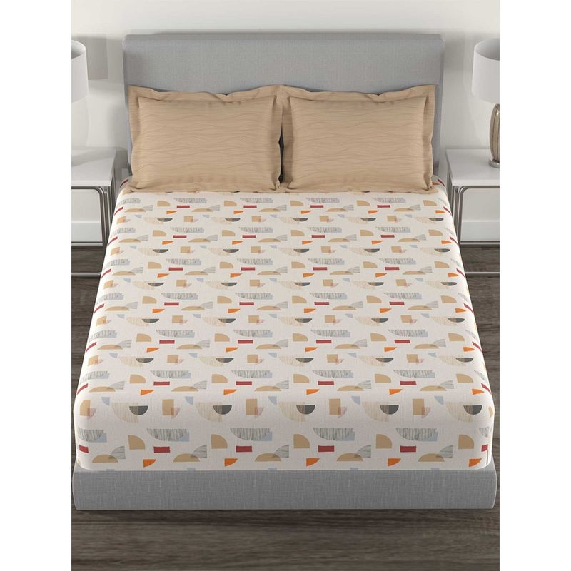 Buy MYTRIDENT Home Essential Queen Bedsheet with Pillow Cover 144 Tc ...