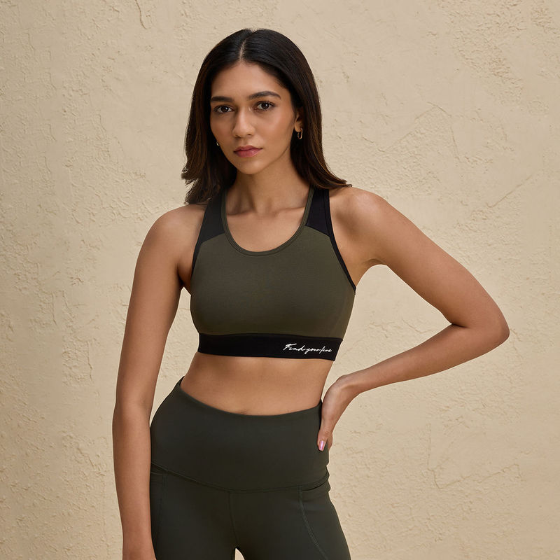 Buy Nykd By Nykaa Cotton Stretch Slip On Sports Bra with Removable Cups ...