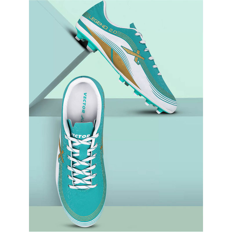 Buy Vector X Legend 2.0 Football Shoes/Studs Sea Green & White Online