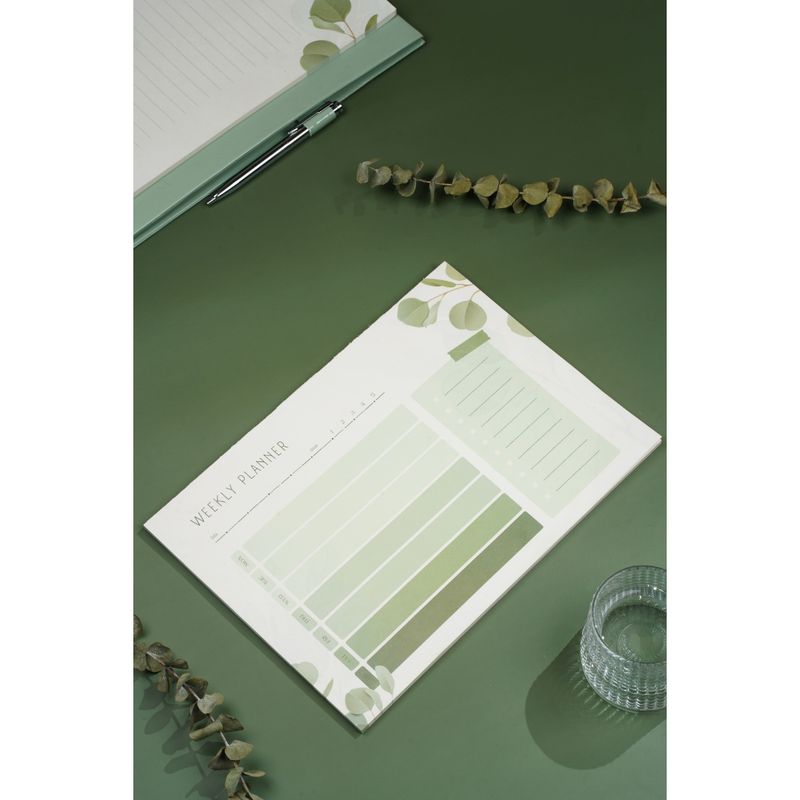 Buy Writenery Eucalyptus Sage Green A4 Weekly Planner Notepad Online