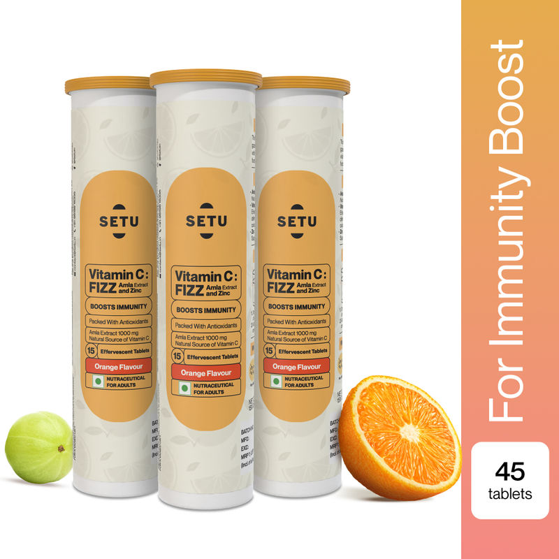 Buy Setu Vitamin C Fizz Effervescent Tablets - Orange Online