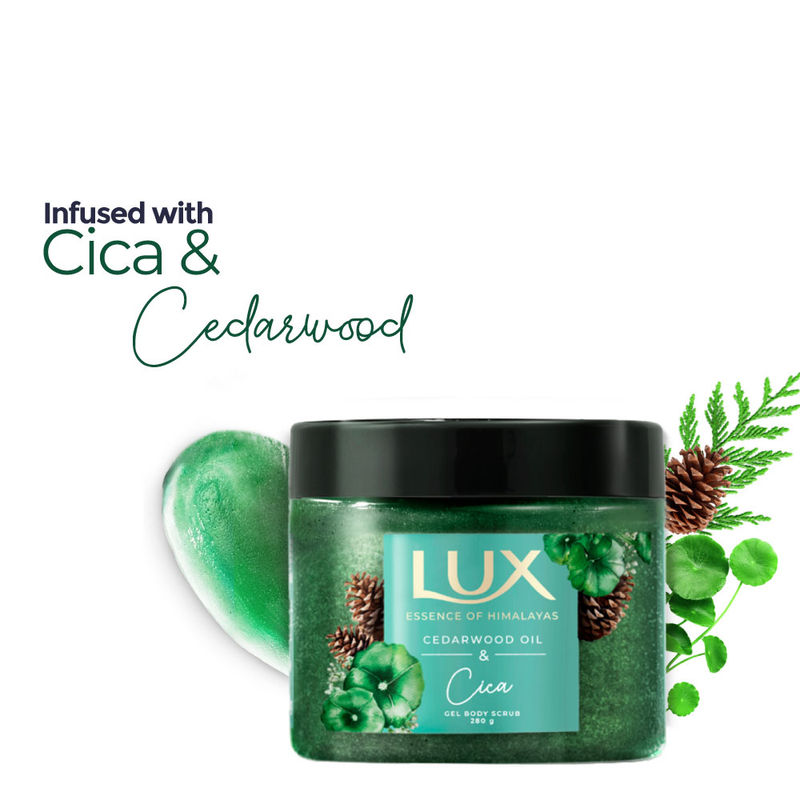 Buy Lux Essence Of Himalayas Cedarwood Oil & Cica Gel Body Scrub Online
