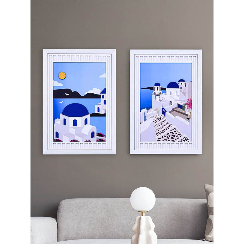 Buy At Home by Nilkamal Santorini MDF Base 3D Painting Online