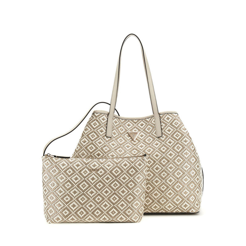 Buy Guess Taupe Self-Design Vikky 2 In 1 Tote Online