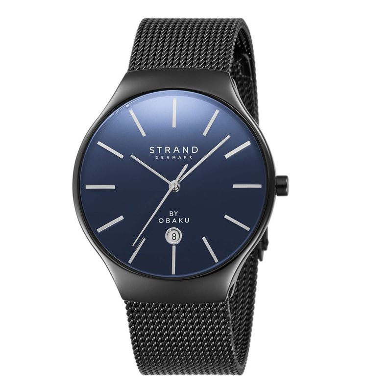 Buy Strand By Obaku Caspian Blue Dial Quartz Watch For Men (S701GDBLMB ...