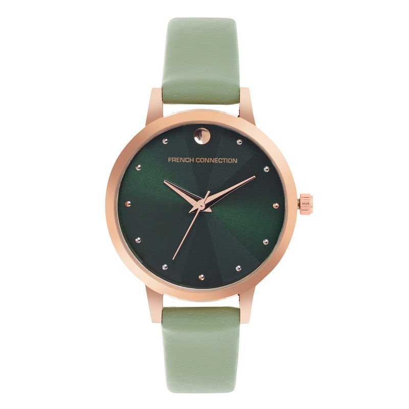 Buy French Connection Green Analog Round Dial Claire Watch For Women ...
