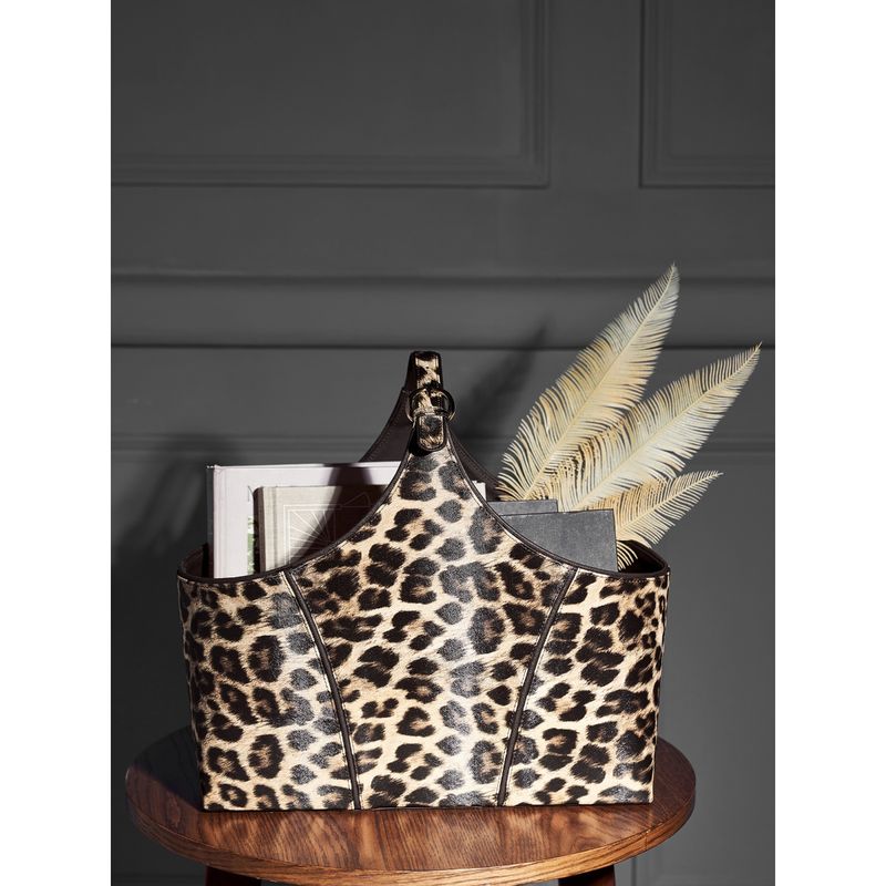 Pure Home + Living Leopard Print Magazine Basket: Buy Pure Home ...