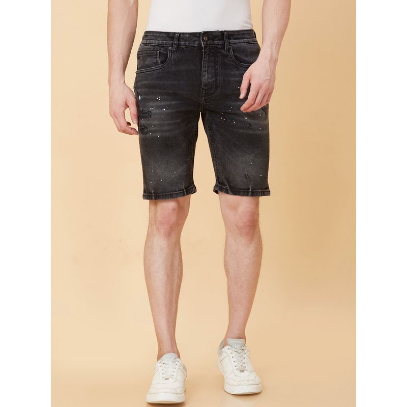 Buy Being Human Black Cotton Relaxed fit Shorts Online