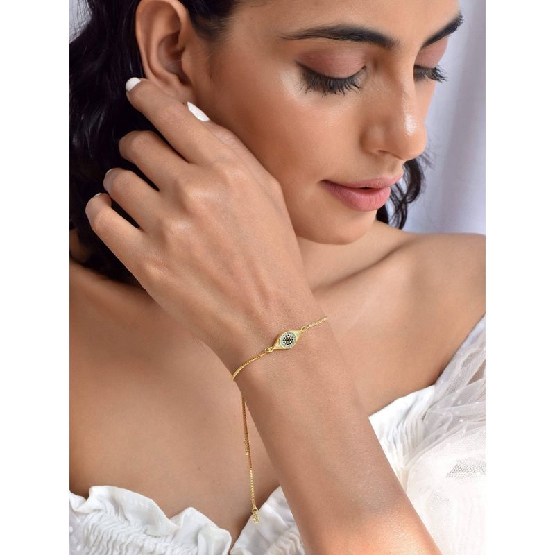 KLISSAA Ojo Evil Eye Gold Bracelet: Buy KLISSAA Ojo Evil Eye Gold ...