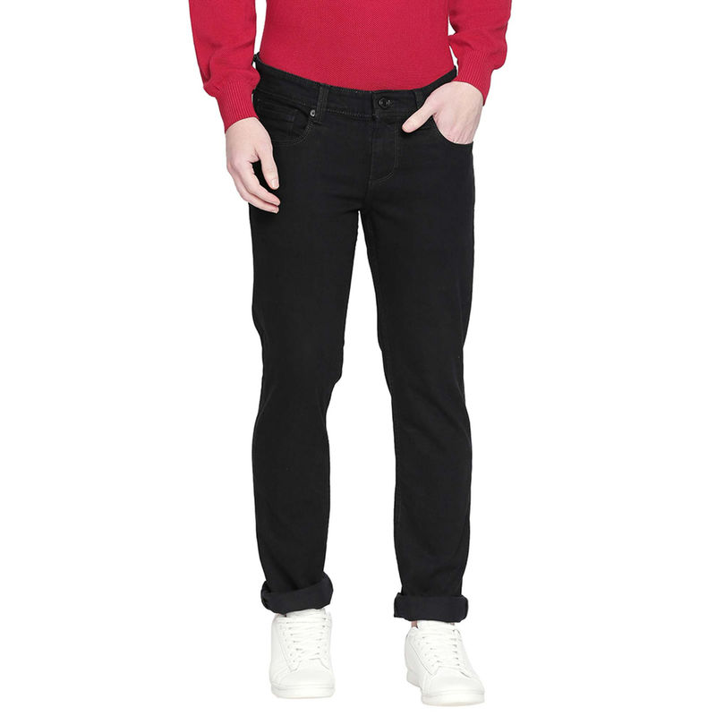 Buy BASICS Torque Fit Pirate Black Stretch Jeans Online