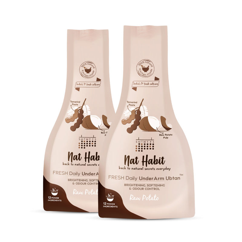 Nat Habit Fresh 100 % Natural Raw Potato Underarm Ubtan - Pack of 2 ...