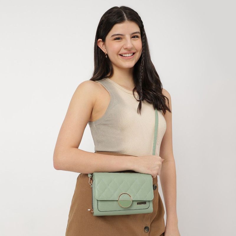 Buy Fastrack Green Sling Bag for Women Online