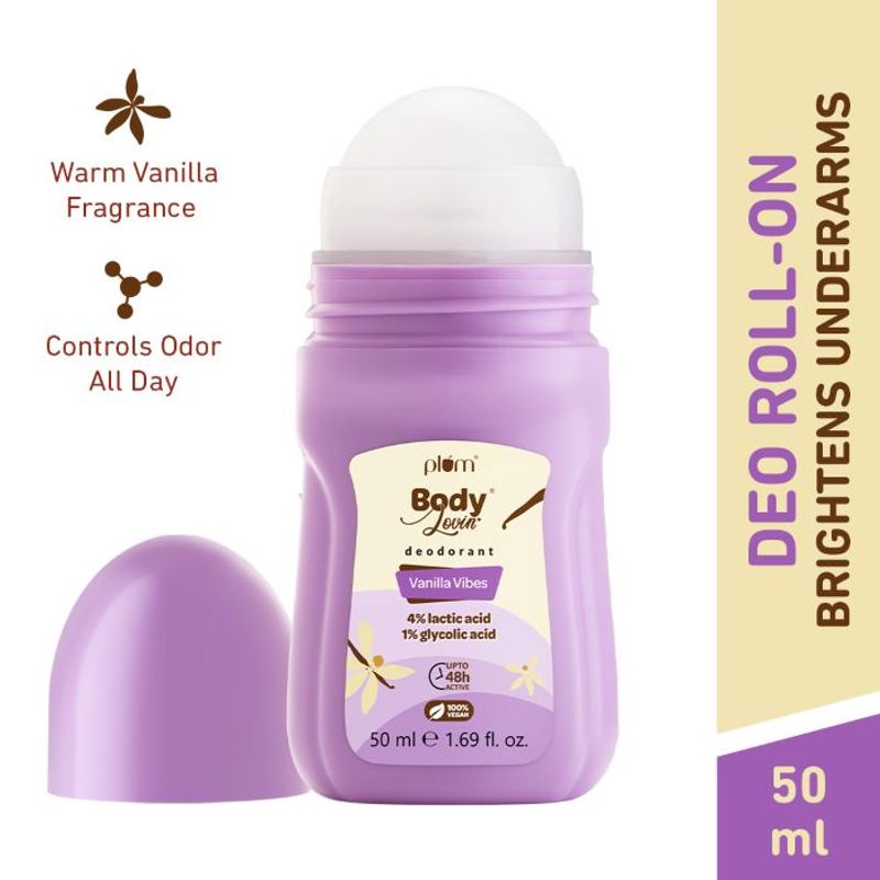 Buy Plum BodyLovin Vanilla Vibes Deodorant Roll-On Controls Underarm ...