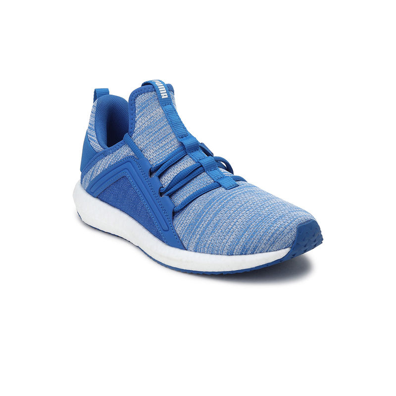 Puma Mega Energy Heather Knit Kids Blue Textured Running Shoes: Buy ...