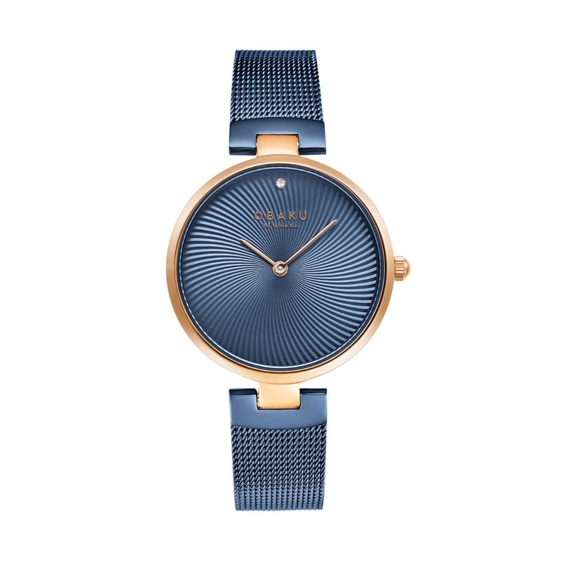 Obaku Diamant Ocean Quartz Blue Round Dial Womens Watch - V256Lxvlml ...