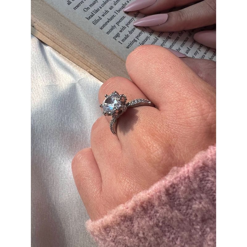 Buy ISHKAARA White Enchanted Ember Ring Silver Online