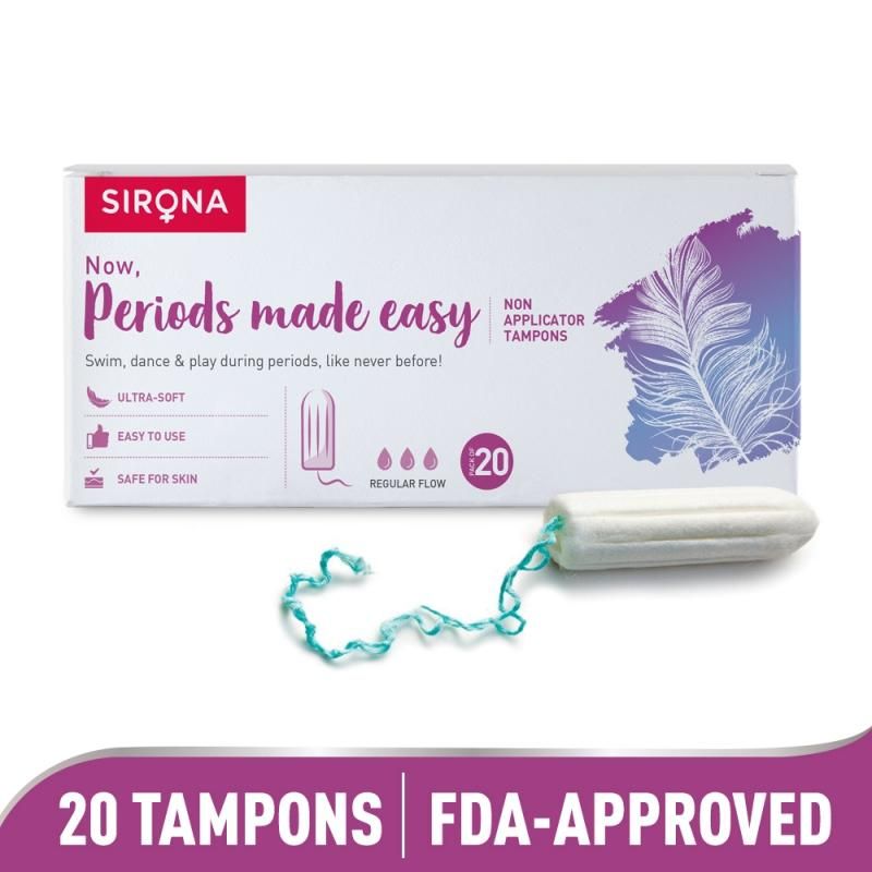 Buy Sirona FDA Approved Non Applicator Tampons For Regular Flow, Ultra ...