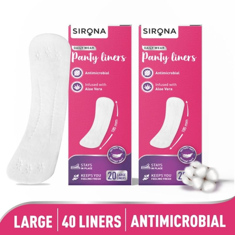 Buy Sirona 100% Organic Cotton Daily Wear Panty Liners For Women,Ultra ...
