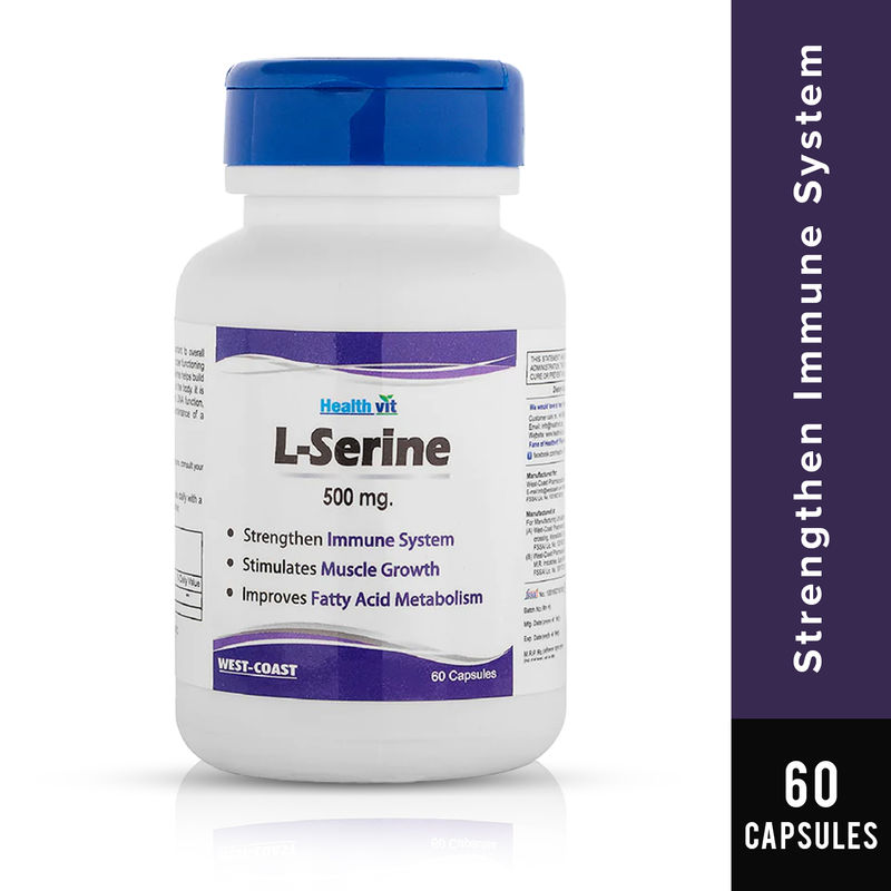 Buy HealthVit L-Serine 500mg 60 Capsules Online