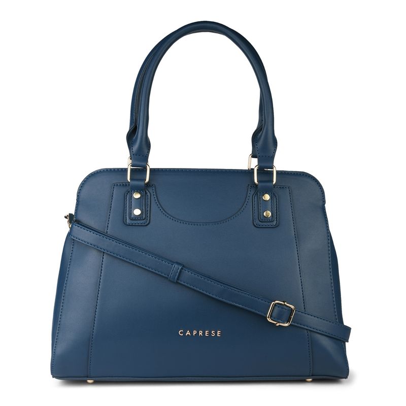 Buy Caprese Kiara Satchel Bag Medium Navy Blue Online