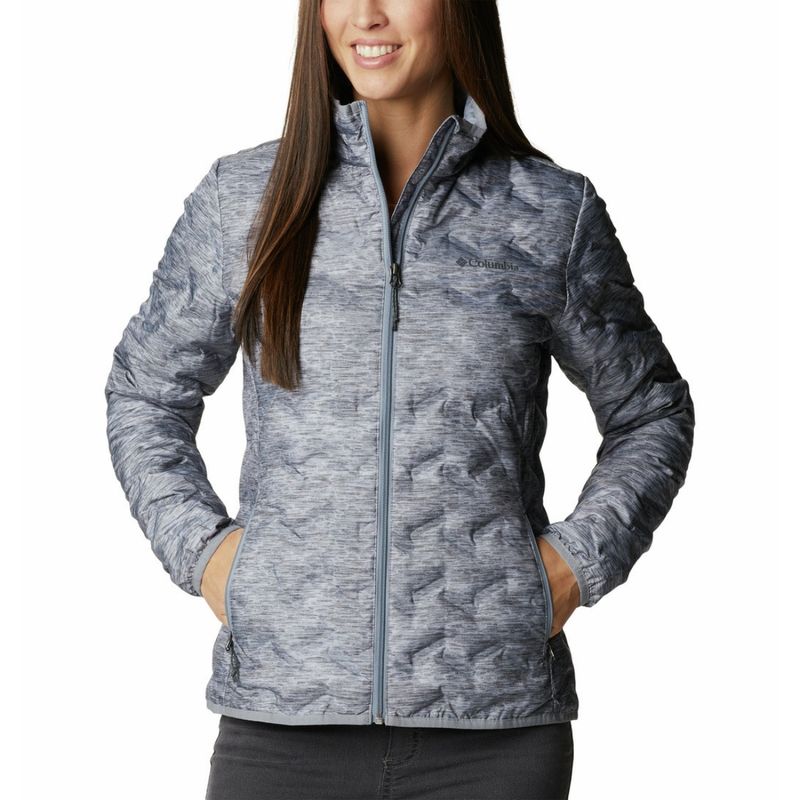 Buy Columbia Womens Grey Omni-Heat Reflective Delta Ridge Down Jacket ...