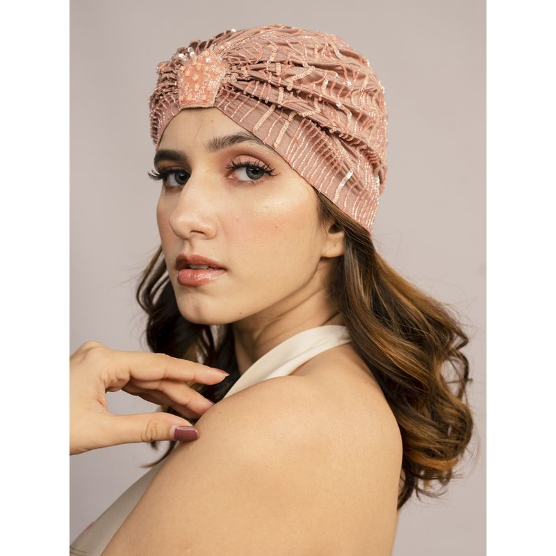 Buy Hair Drama Co. Embellished Turban - Pink Online