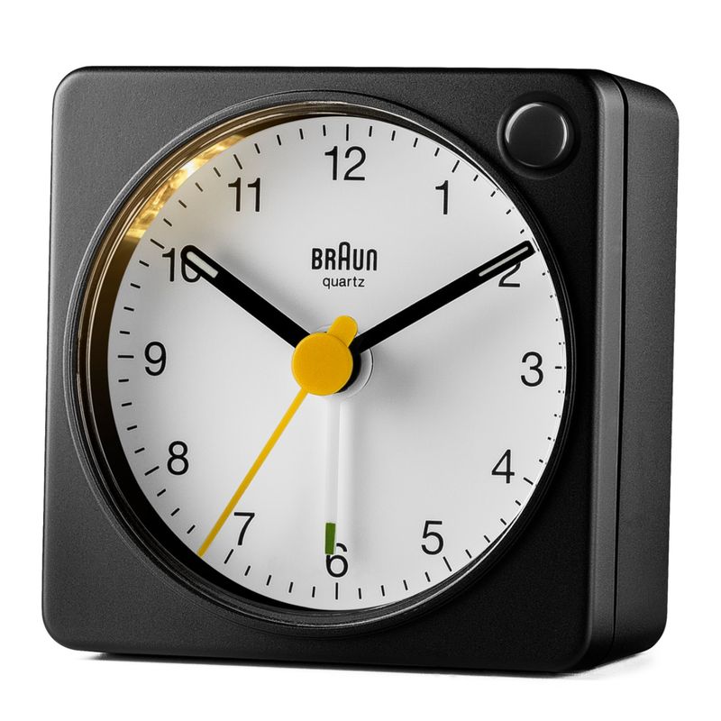 Buy Braun Classic travel Analogue Clock with Snooze and Light in Black ...