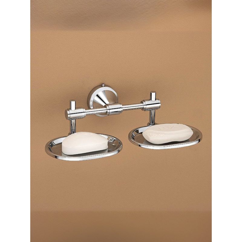 Buy Plantex Stainless Steel 304 Grade Niko Double Soap Holder Chrome Online