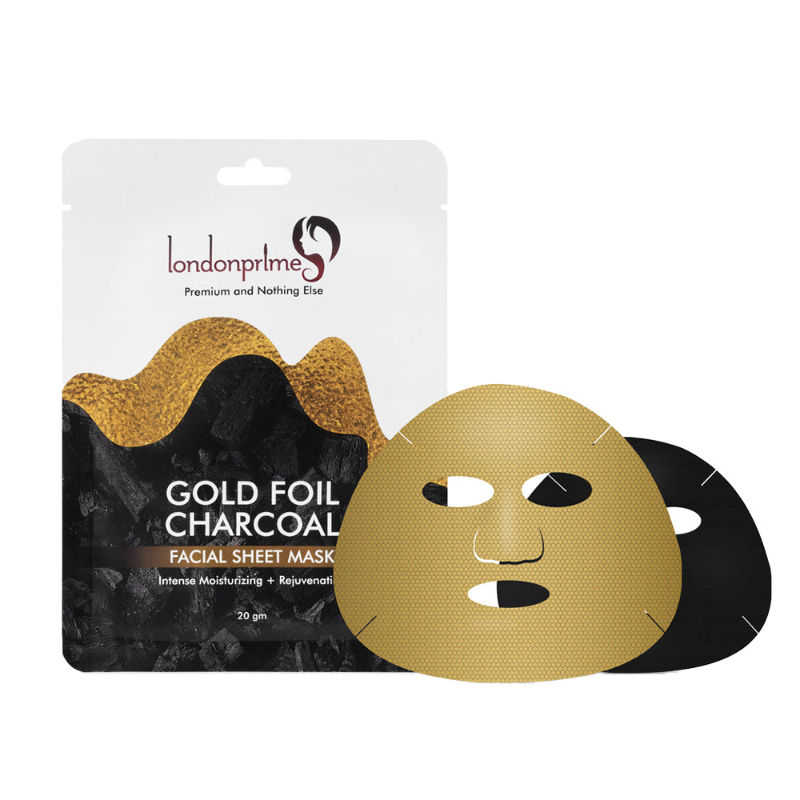 Buy London Gold Foil Facial Sheet Mask - Golden & Black ( Formerly ...