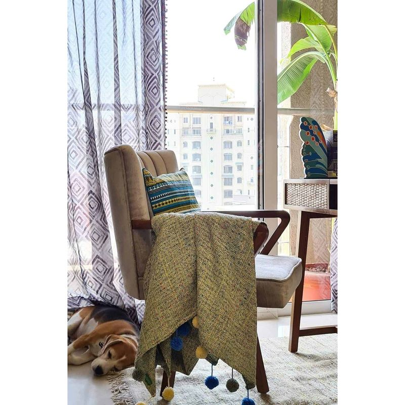 Buy Freedom Tree Phosphorus Tweed Pure Cotton And Viscose Yellow And ...