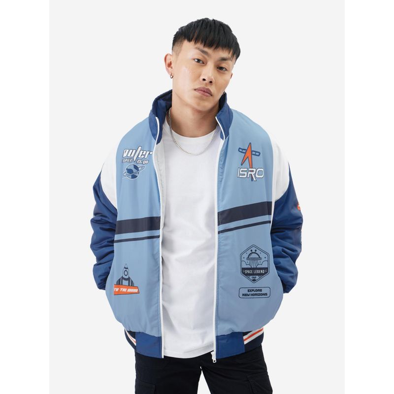 Buy The Souled Store Official ISRO: Above And Beyond Men Racer Jacket ...