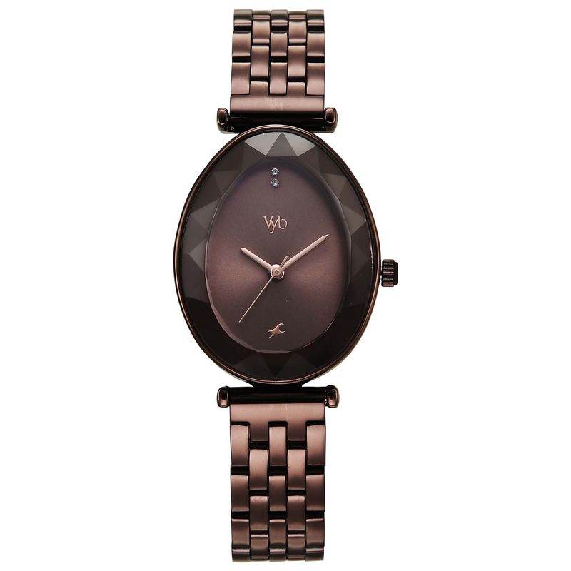 Buy Fastrack Vyb 6.0 Prodigy Quartz Brown Teardrop Dial Women's Watch ...