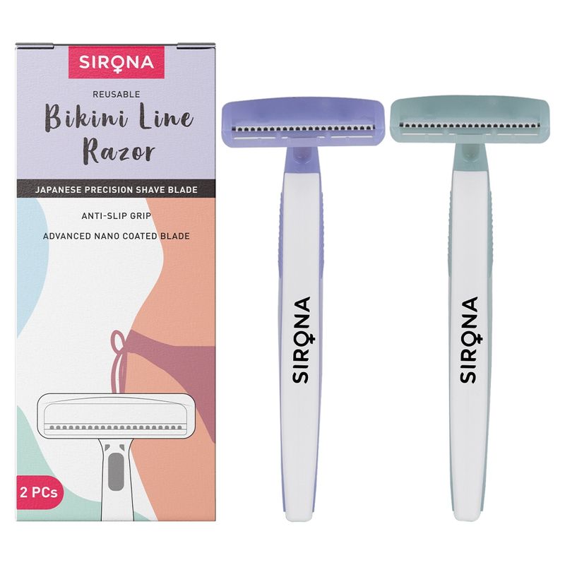Buy Sirona Reusable Bikini Line Razors For Women, Japanese Precision ...