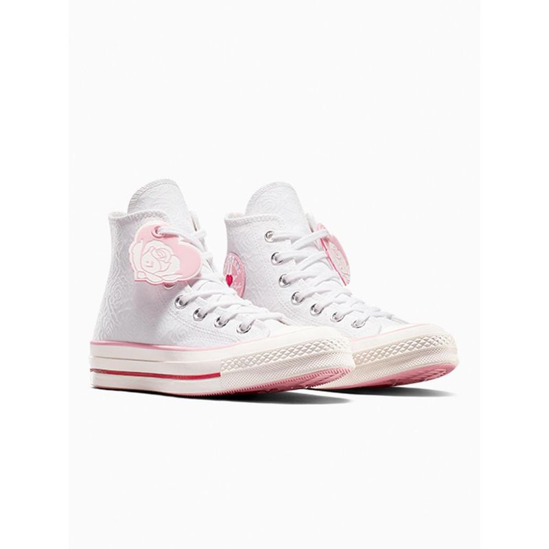 Buy Converse Womens Off White Chuck 70 Roses High Top Sneakers Online