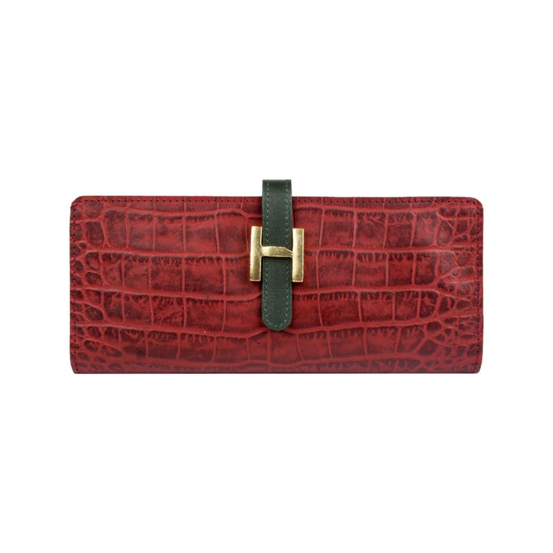 Buy Hidesign Red Solid Wallet Online