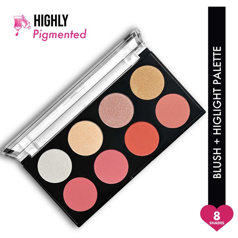 Buy Insight Cosmetics Blush & Highlight Palette, 2 In 1 Intense Pigment, Lightweight Formula Online