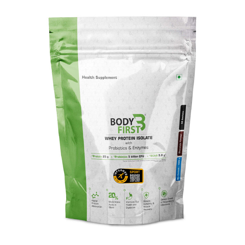 Buy BodyFirst Whey Protein Isolate With Probiotics & Prohydrolase ...