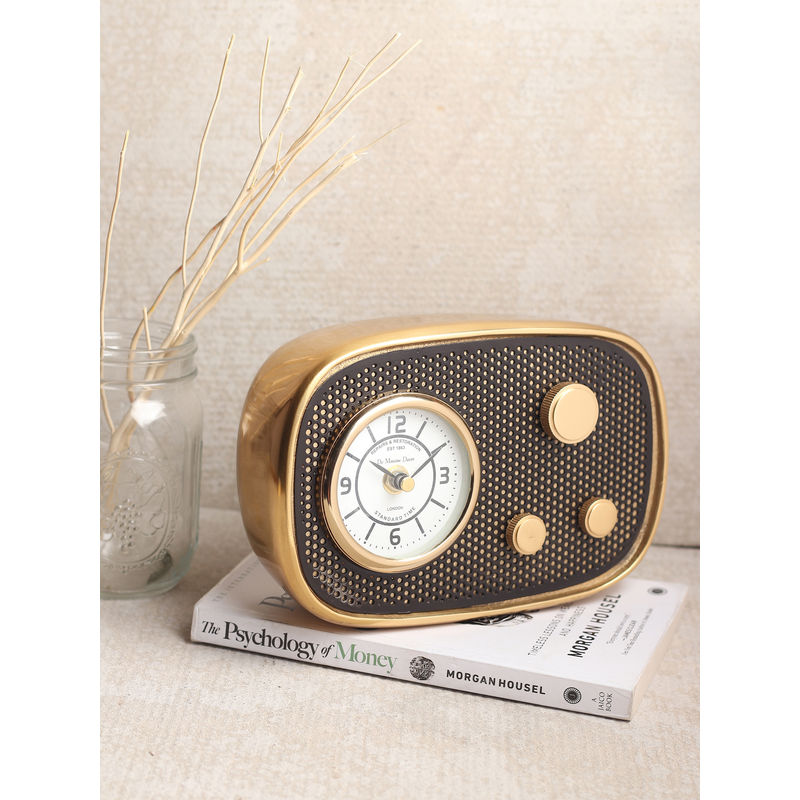 Buy De Maison Decor Radio Wave Table Clock Gold Frame Online
