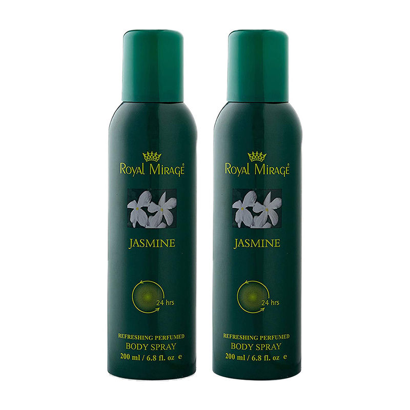 Buy Royal Mirage Jasmine Refreshing Perfumed Body Spray - Pack Of 2 Online