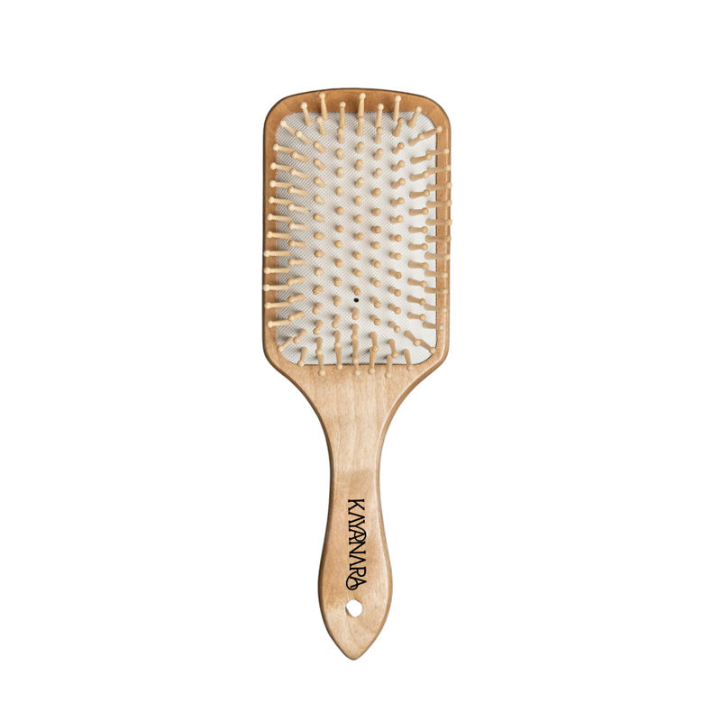 Buy Kayanara Rectangle Shape Bamboo Bristles Small Wooden Paddle Hair ...