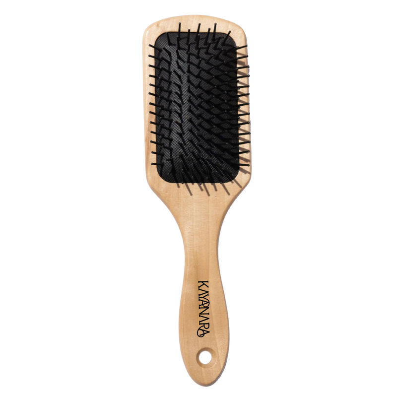 Buy Kayanara Rectangle Shape Nylon Bristles Small Wooden Paddle Hair ...
