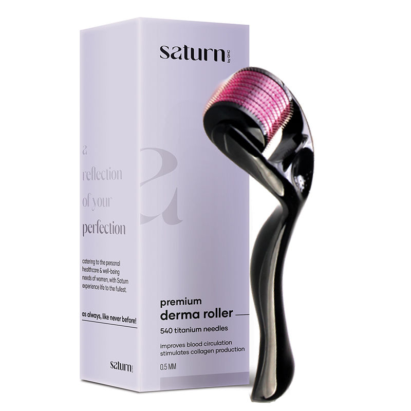 Buy Saturn by GHC Premium Derma Roller With 540 Cross-Lined Titanium ...